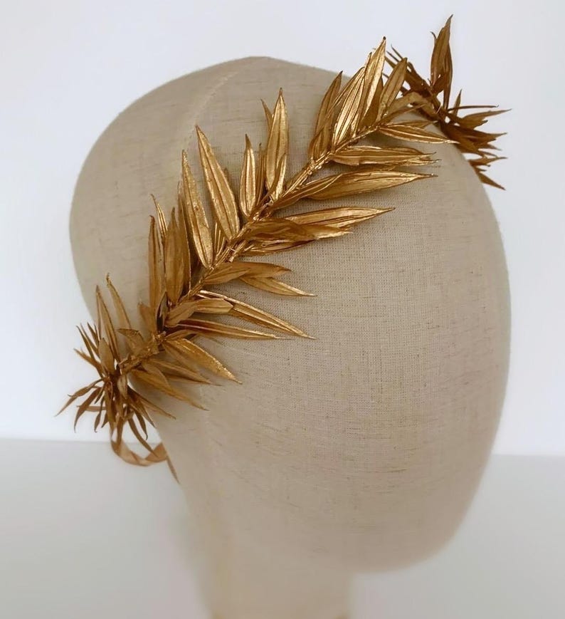 Greek God Crown, Goddess, Men's Wedding Gold Leaf Headband, Toga ...