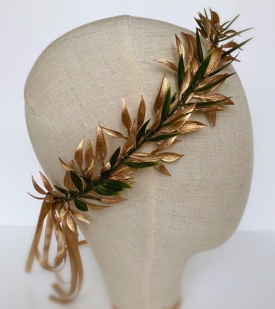 Greek God Crown, Goddess, Men's Wedding Gold Leaf Headband, Toga ...