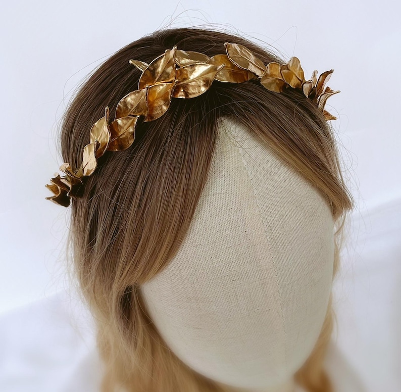Greek God Crown, Goddess, Men's Wedding Gold Leaf Headband, Toga ...