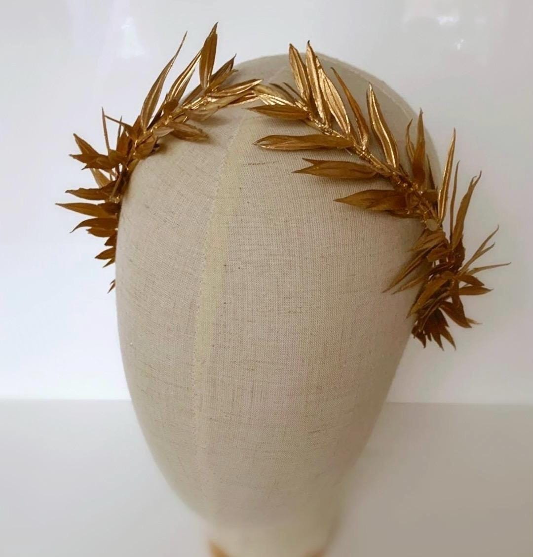 Greek God Crown, Goddess, Men's Wedding Gold Leaf Headband, Toga ...
