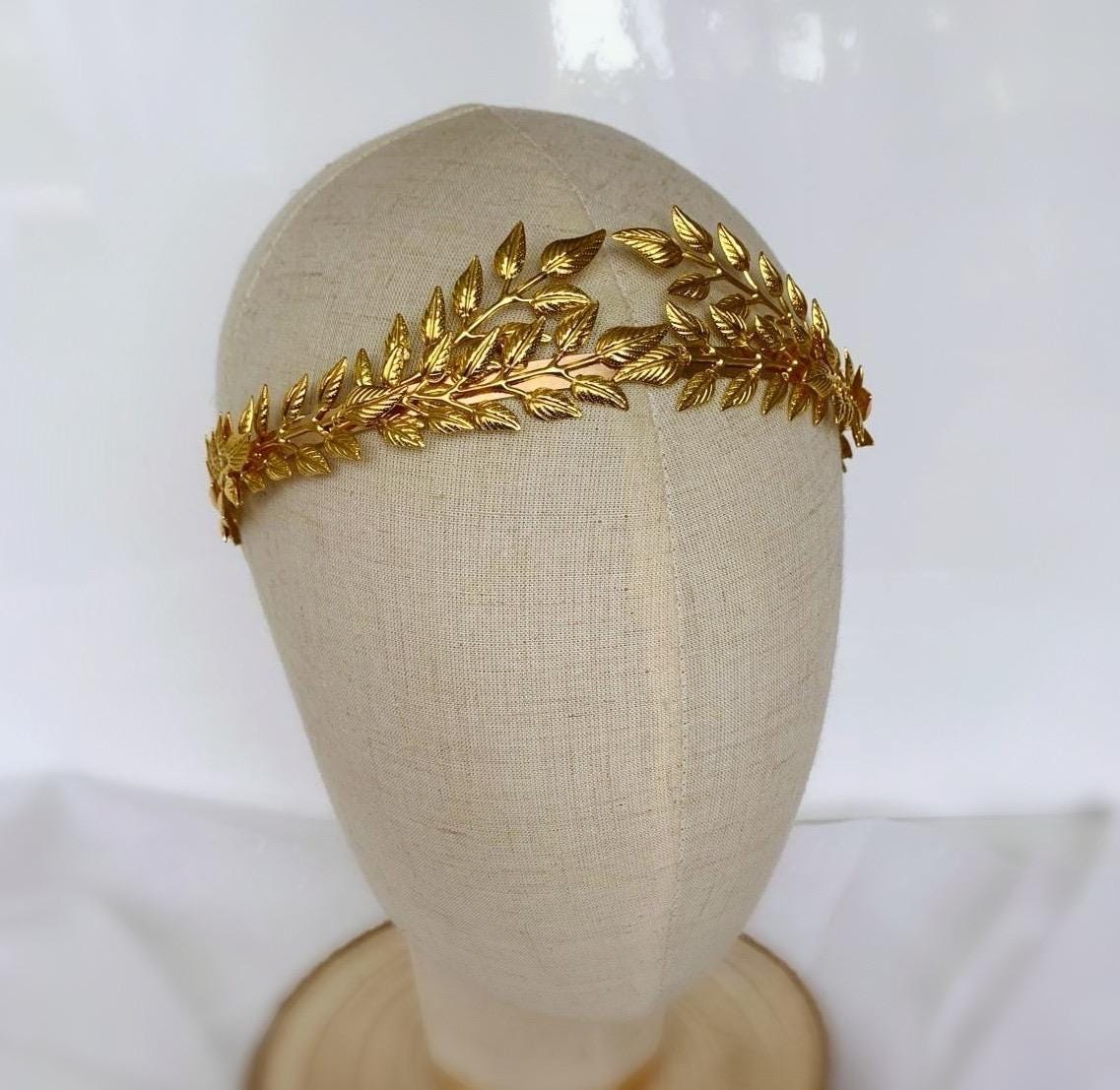 Greek God Crown, Goddess, Men's Wedding Gold Leaf Headband, Toga ...