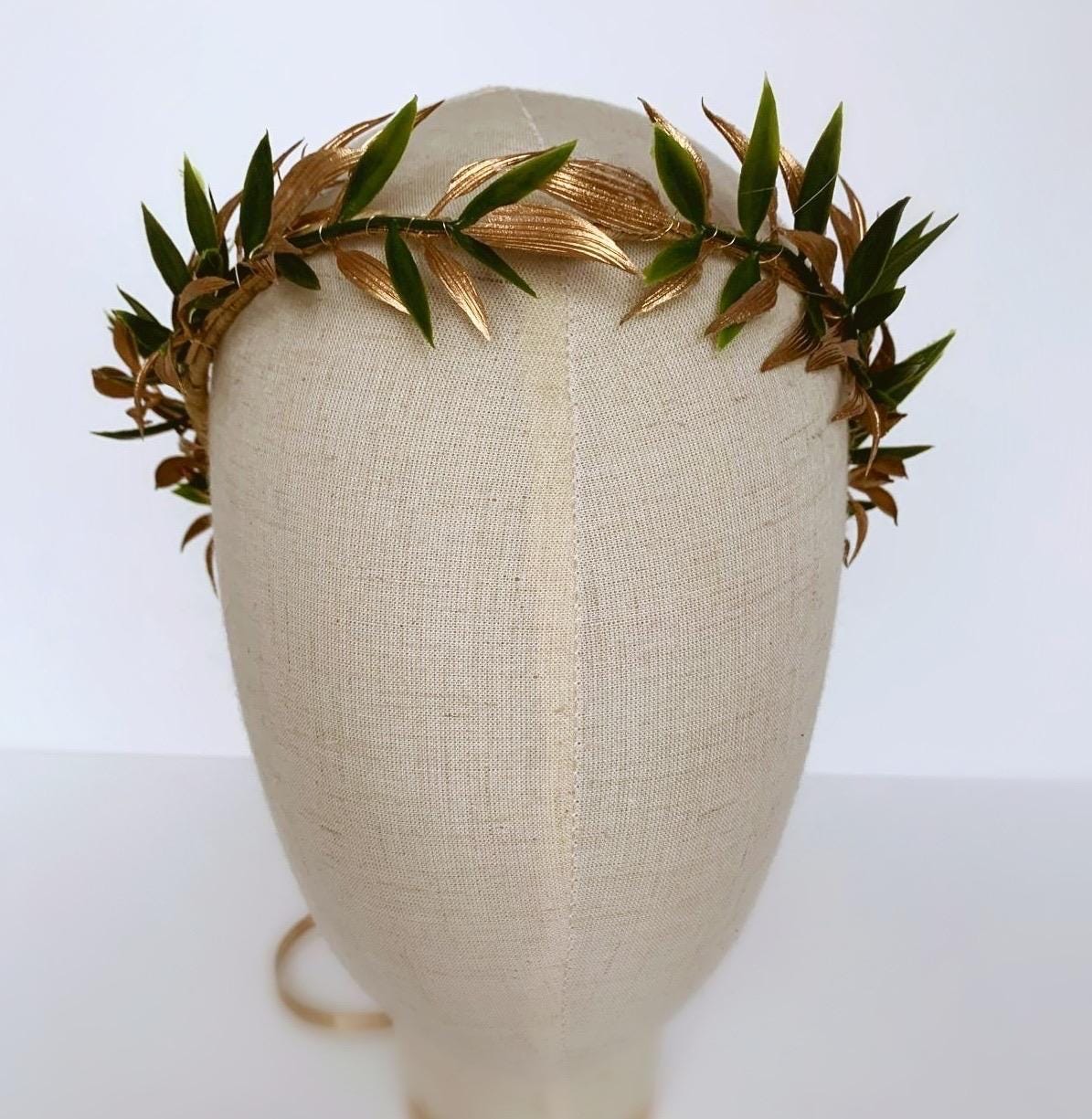 Greek God Crown, Goddess, Men's Wedding Gold Leaf Headband, Toga ...