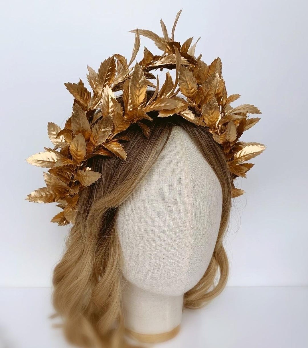 Greek Goddess Crown, Men's Wedding Gold Leaf Headpiece, Toga Costume ...