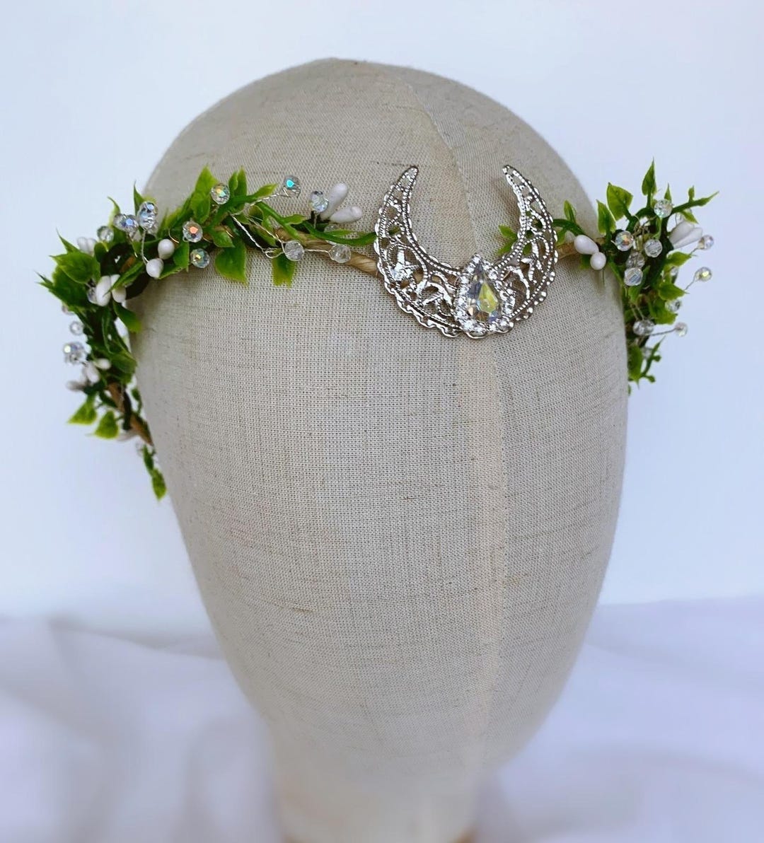 Elven Crown, Fairy Tiara, Elven Circlet With Cresent Moon, Elf Crown ...