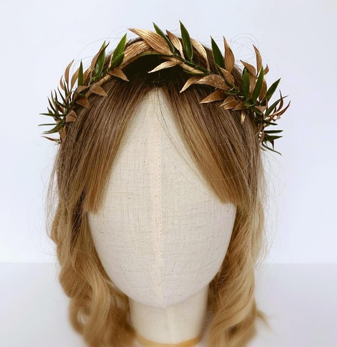 Greek God Crown, Goddess, Men's Wedding Gold Leaf Headband, Toga ...