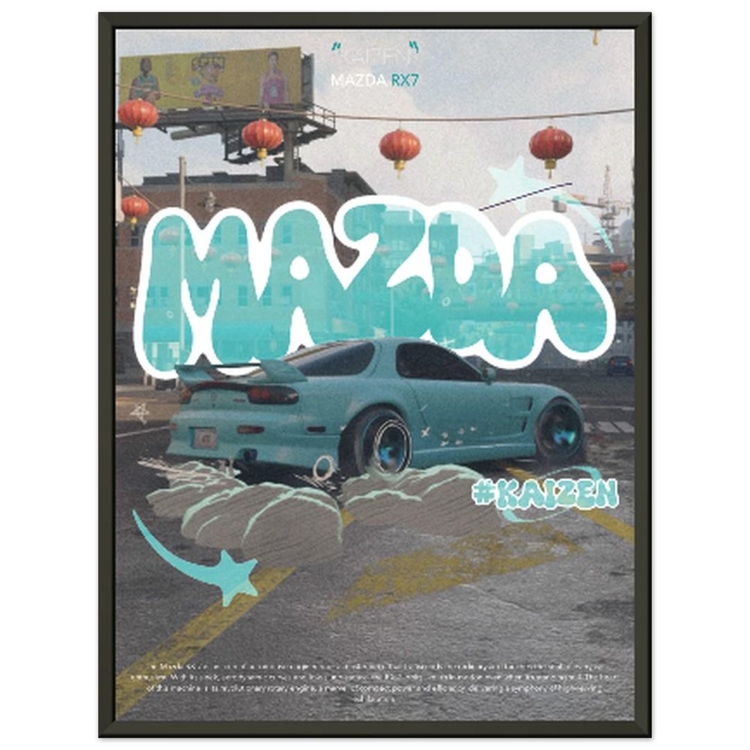 Mazda RX7 Kaizen Premium Matte Paper Metal Framed Poster 30x40cm ...