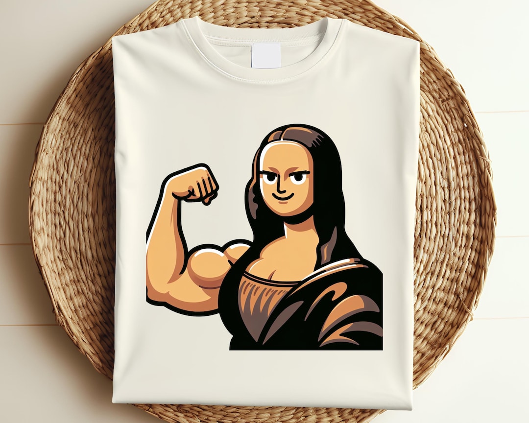 Mona Lisa Workout T-shirt, Muscle Lisa Shirt, Gym Shirt, Leonardo Da ...