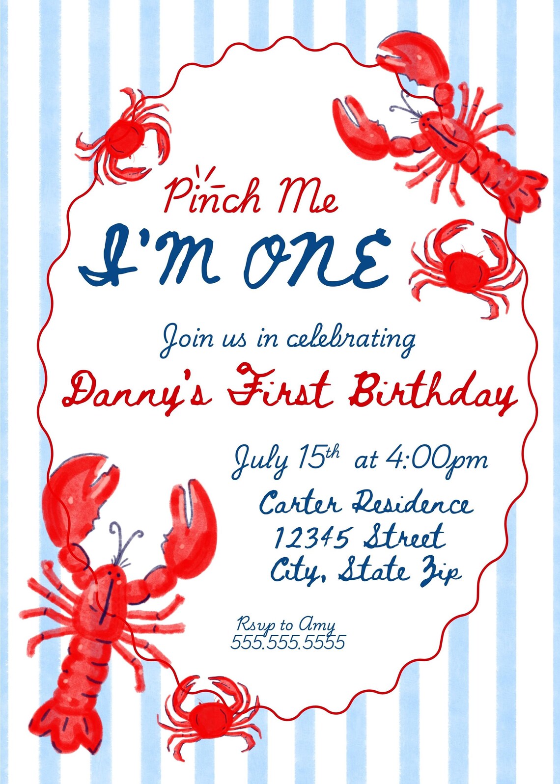 Pinch Me I'm One Birthday Invitation Editable Template Canva - Etsy