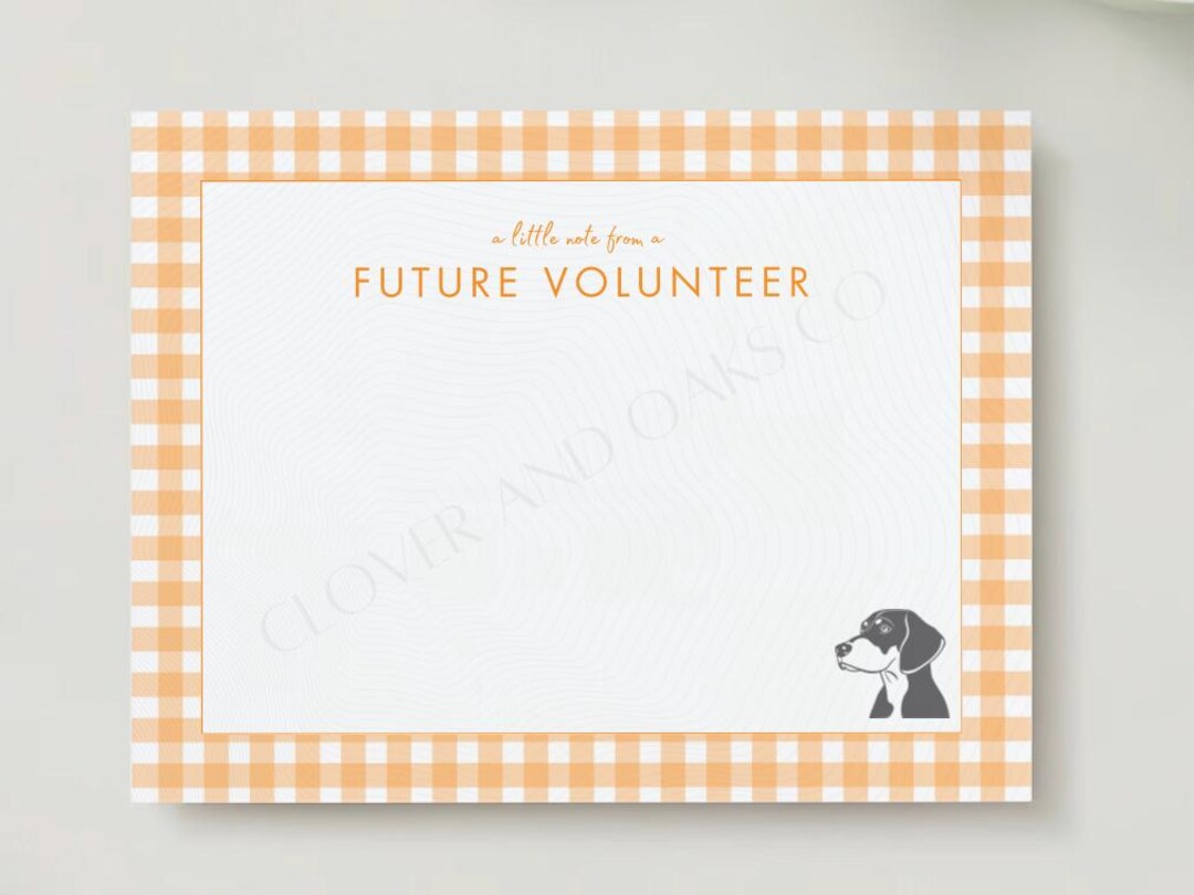 Printable Stationery, Notecard for UT Vol Fans - Etsy
