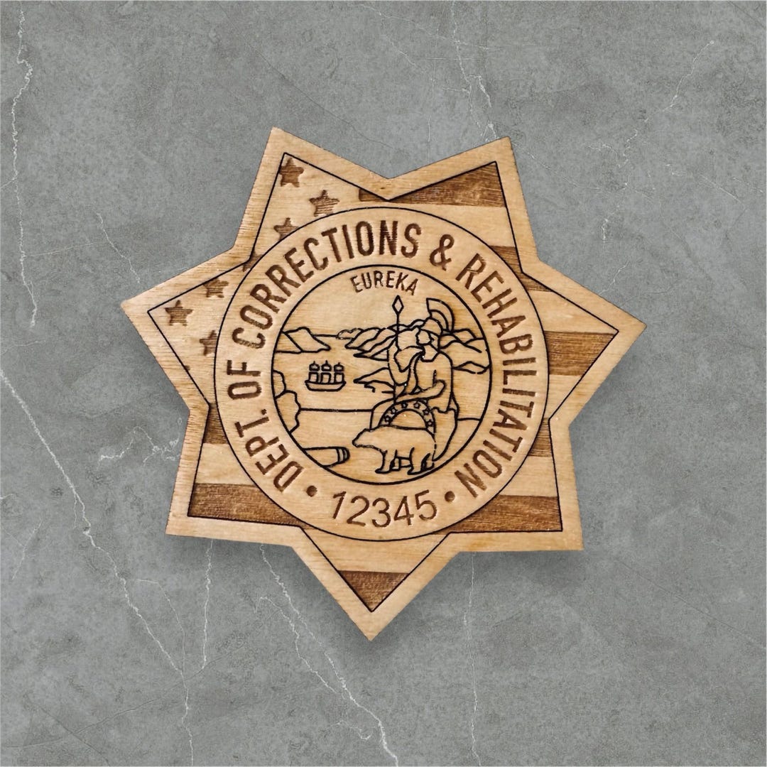 Custom Badge CDCR Coaster Set - Etsy