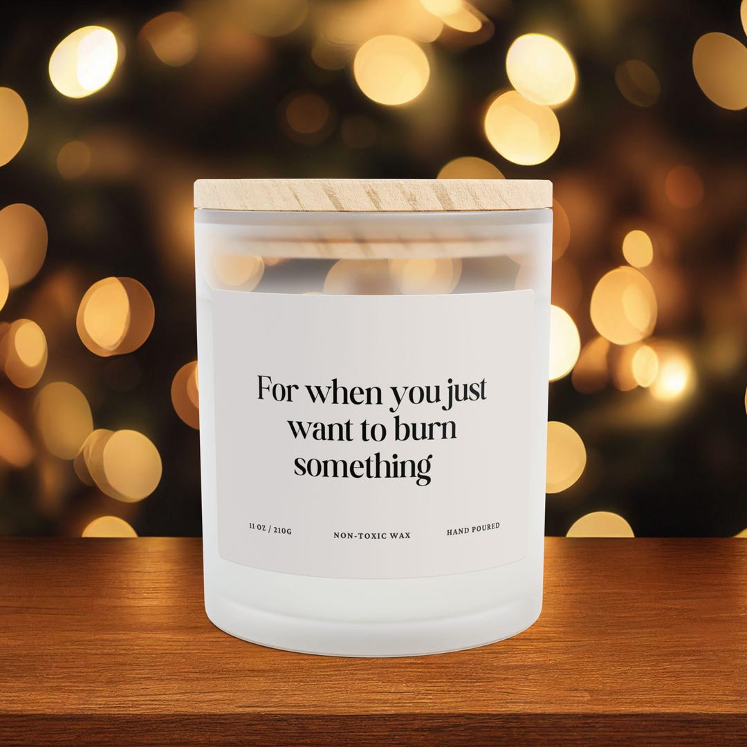 Funny 'burn Something' Candle: Handmade Gag Gift - Etsy
