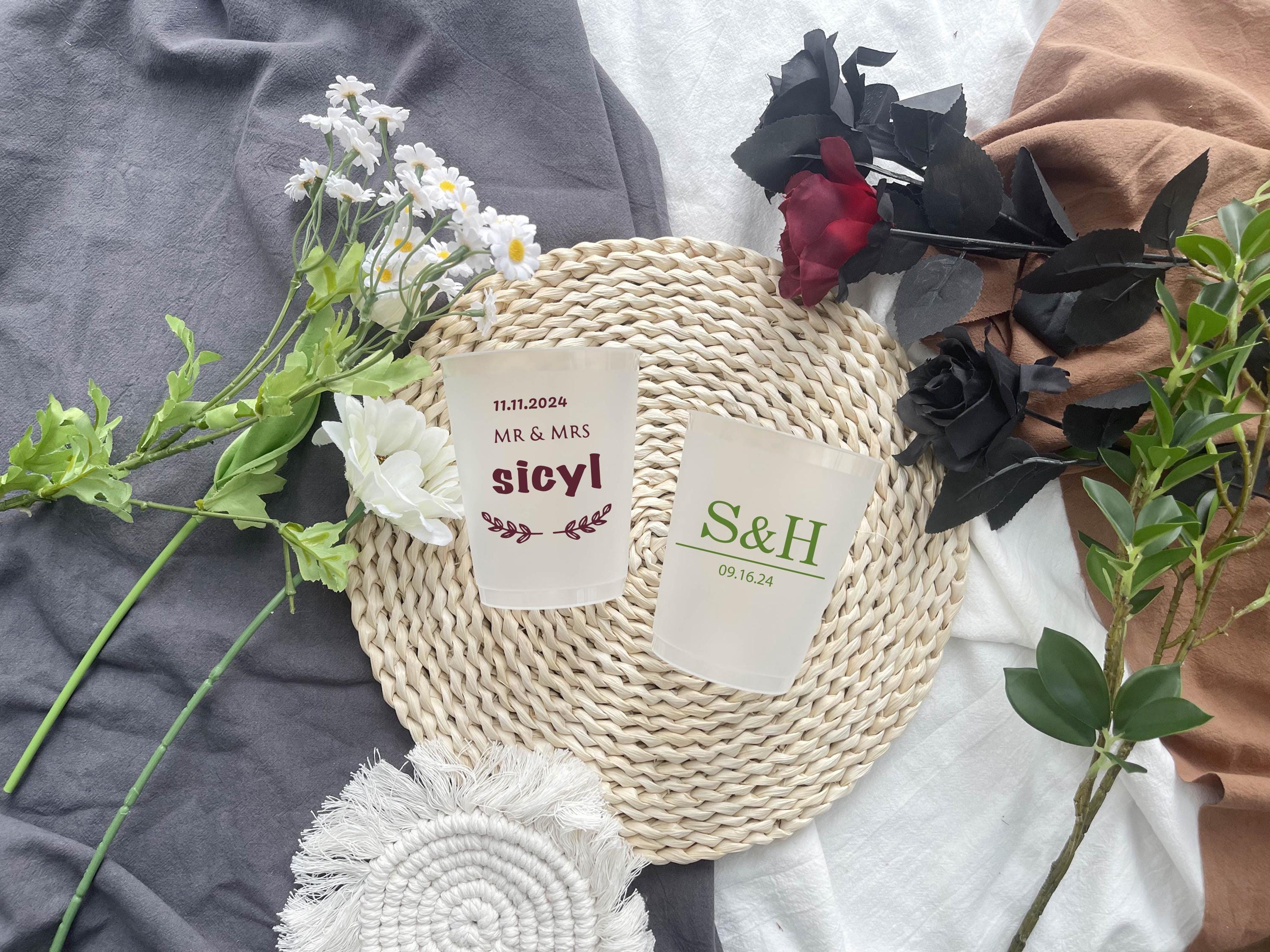 Personalized Wedding Cups From Photo, Wedding Toast Cups, Shatterproof ...