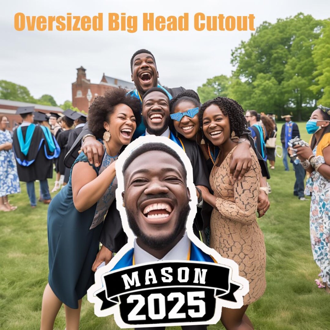 Custom Graduation Big Head Cutout: Personalized Photo Prop - Etsy UK