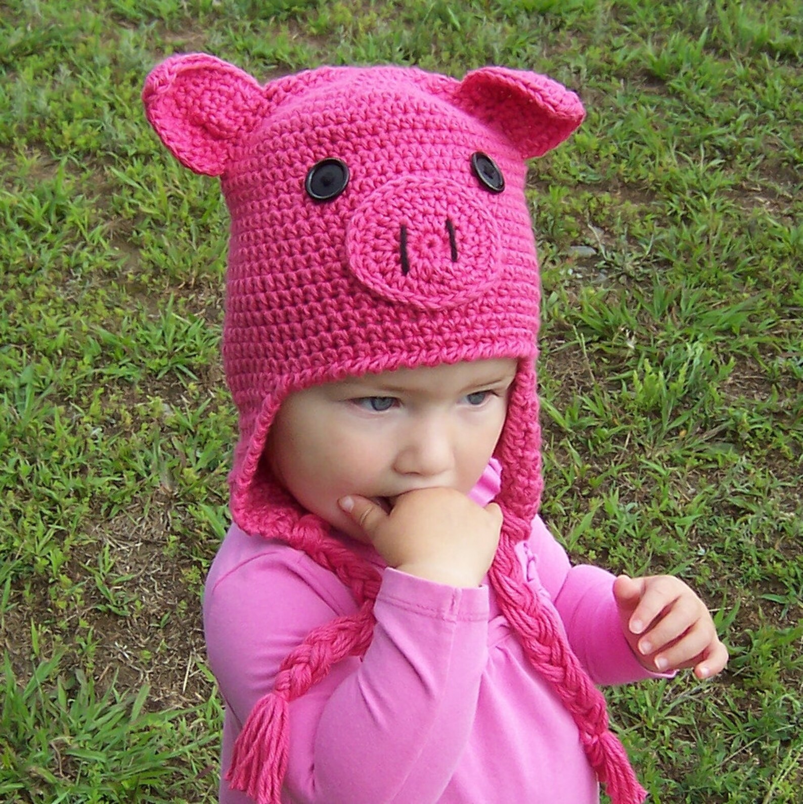 Crochet Pig Hat Pattern Oink Adorable Earflap Hat Available in | Etsy