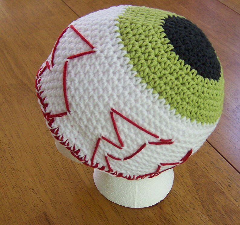Crochet Pattern Eyeball Hat Beanie Creepy for Tween Teen Adult - Etsy