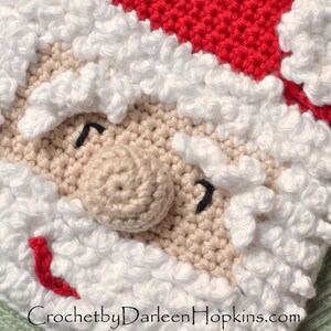 Crochet Pattern Santa Baby Bib Drool Bib Spit Bib Burp Bib Food Bib for ...