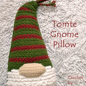 Crochet Pattern, Crochet Christmas Gnome Pillow Pattern Holiday Crochet Pattern, Christmas ...