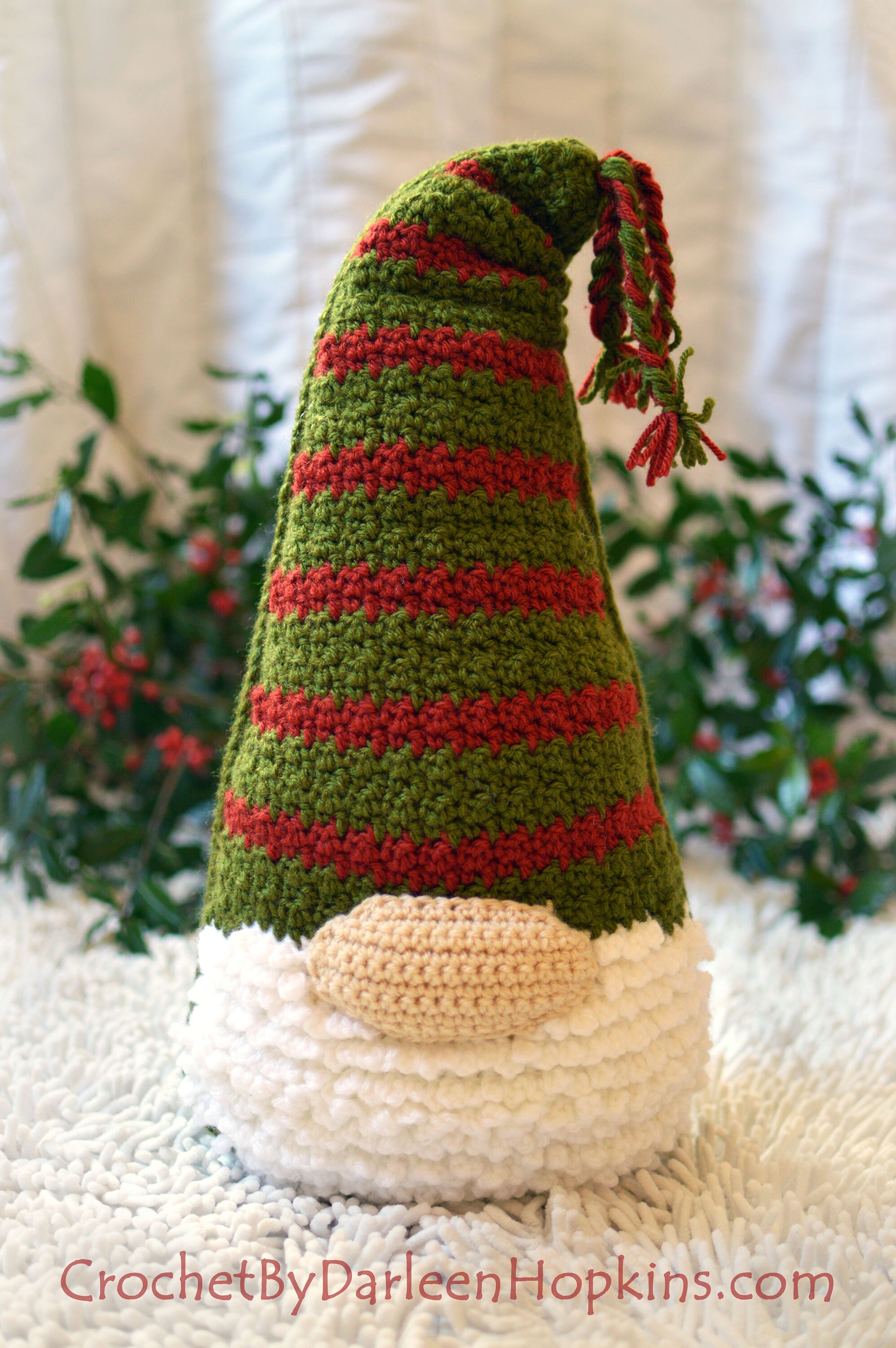 Crochet Pattern, Crochet Christmas Gnome Pillow Pattern Holiday Crochet ...