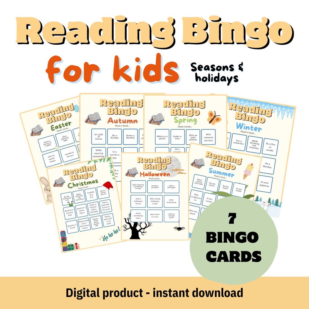 Book Bingo | Reading Bingo | Kids Reading Challenge | Kids Reading ...