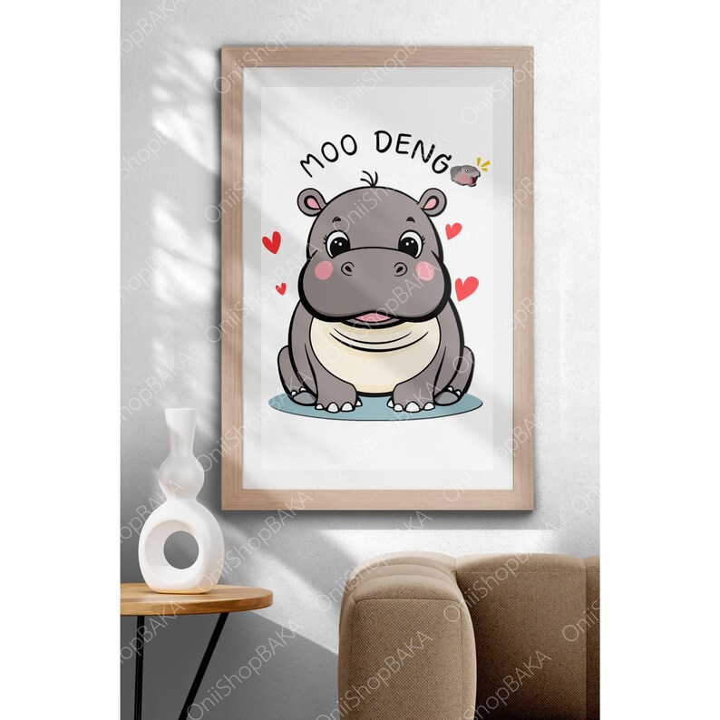 Moo Deng, Bouncy Pig PNG, Trending Thai Hippo, Animal PNG, Thai Baby ...