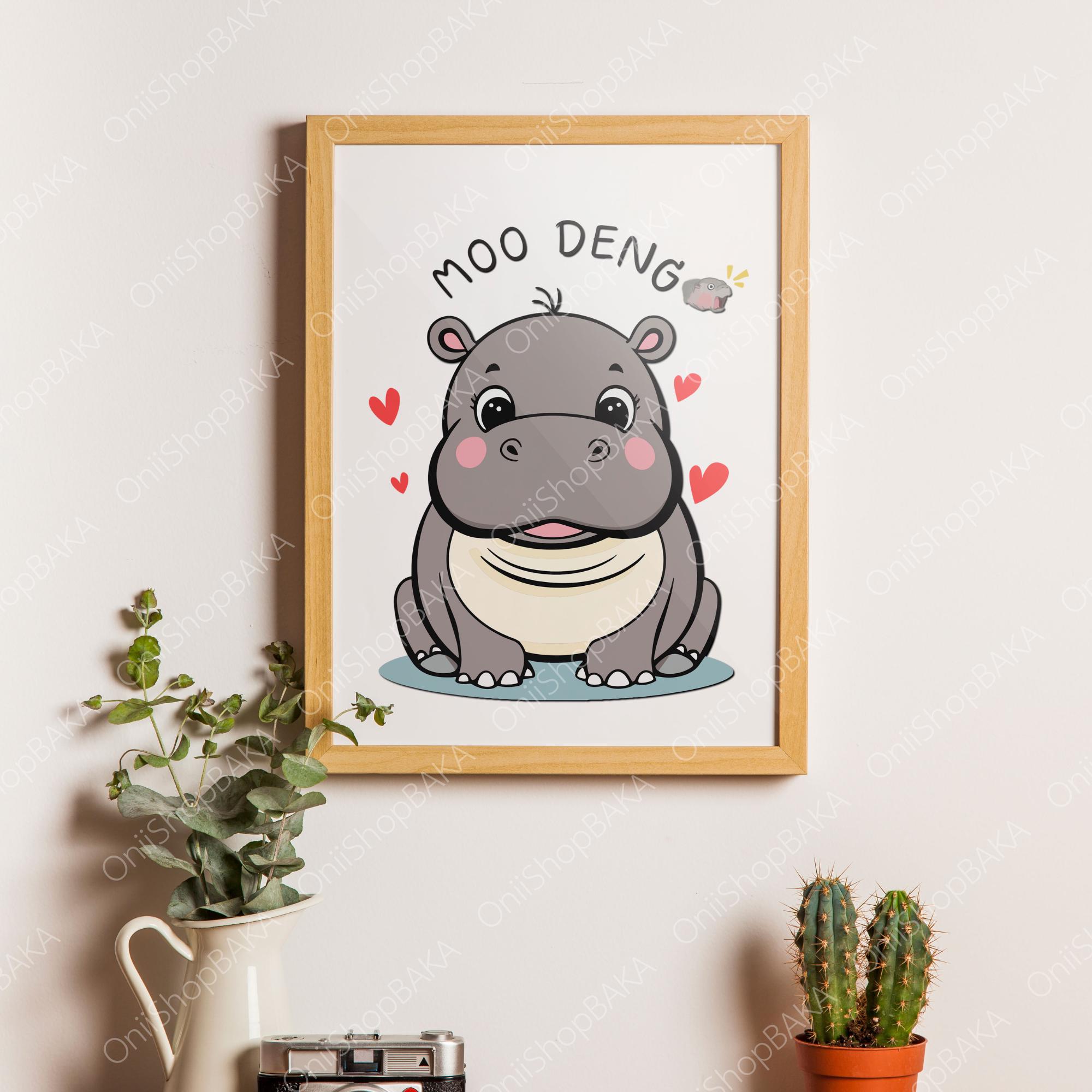 Moo Deng, Bouncy Pig PNG, Trending Thai Hippo, Animal PNG, Thai Baby ...