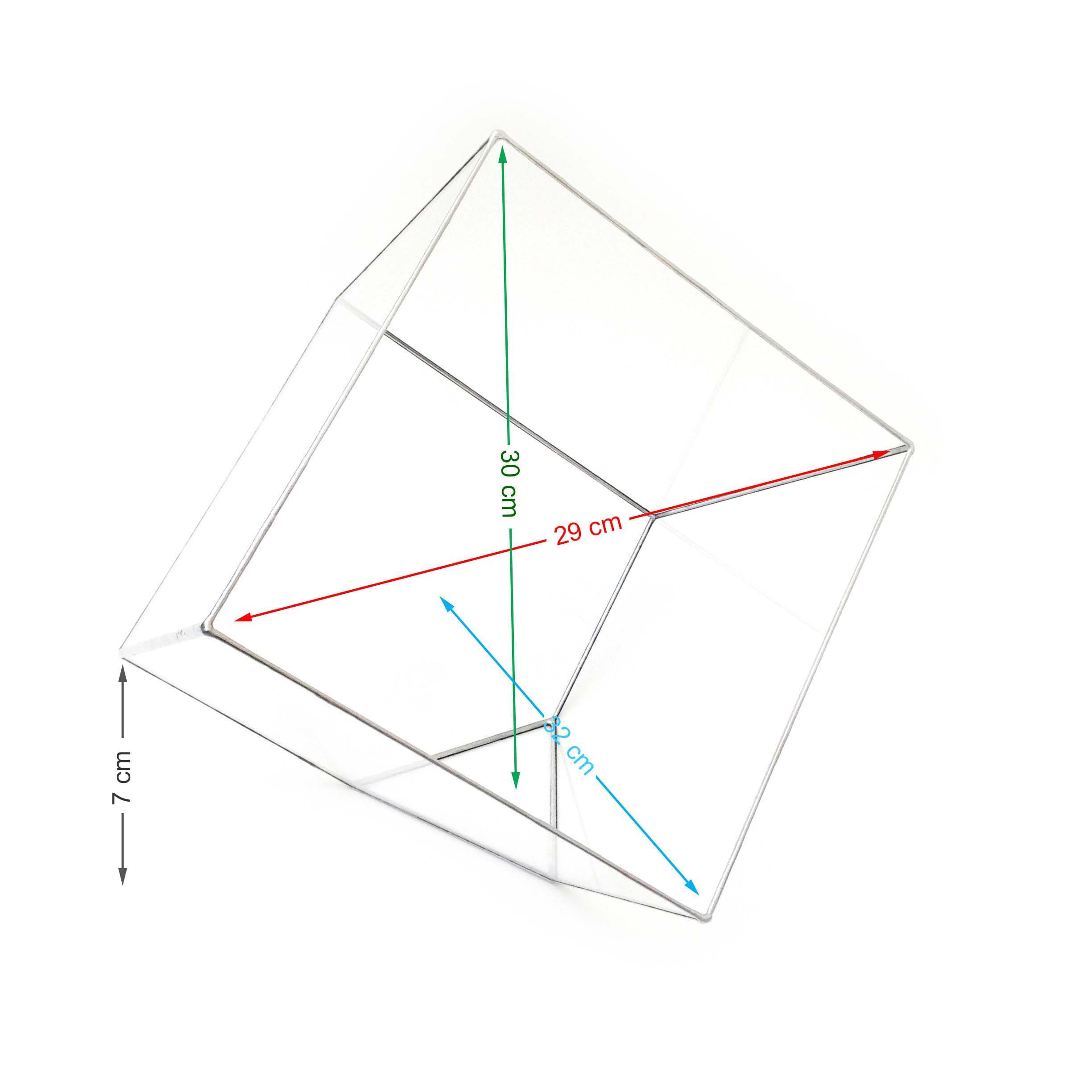 Cube Large Geometric Glass Terrarium / Handmade Planter / Indoor ...