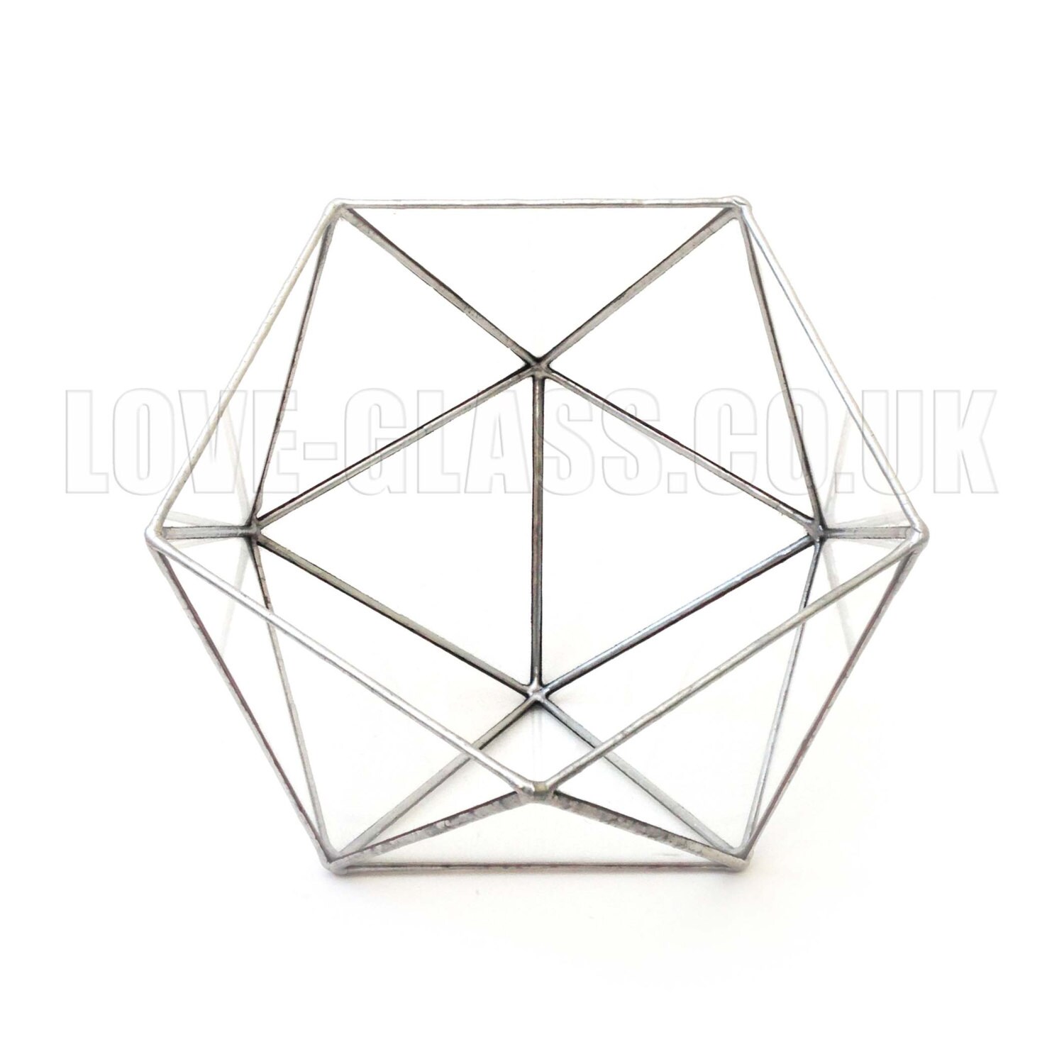 Icosahedron Medium Geometric Glass Terrarium / Handmade | Etsy
