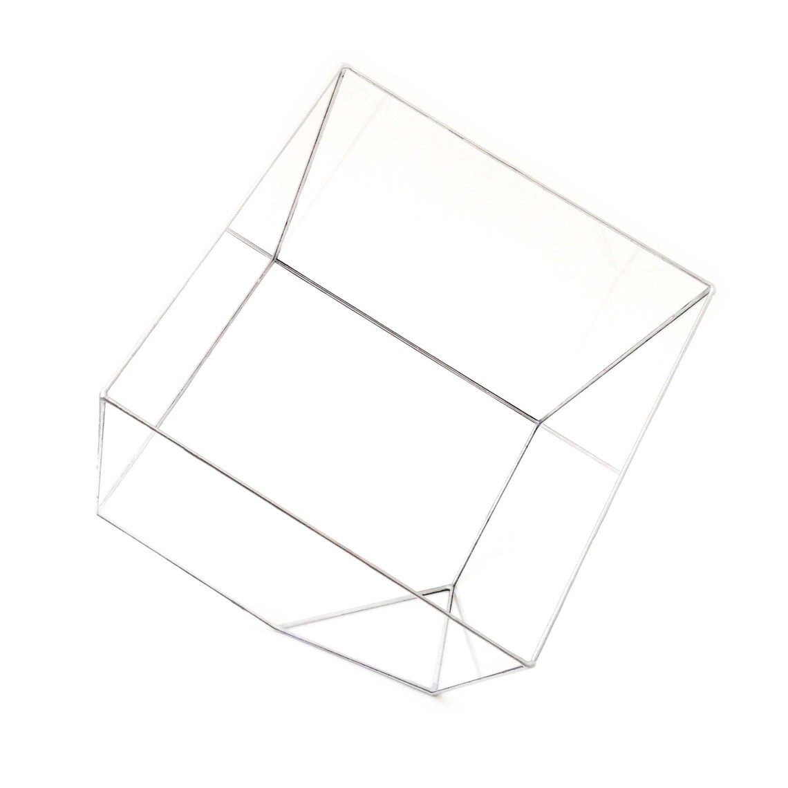 Cube Large Geometric Glass Terrarium / Handmade Planter / Indoor ...