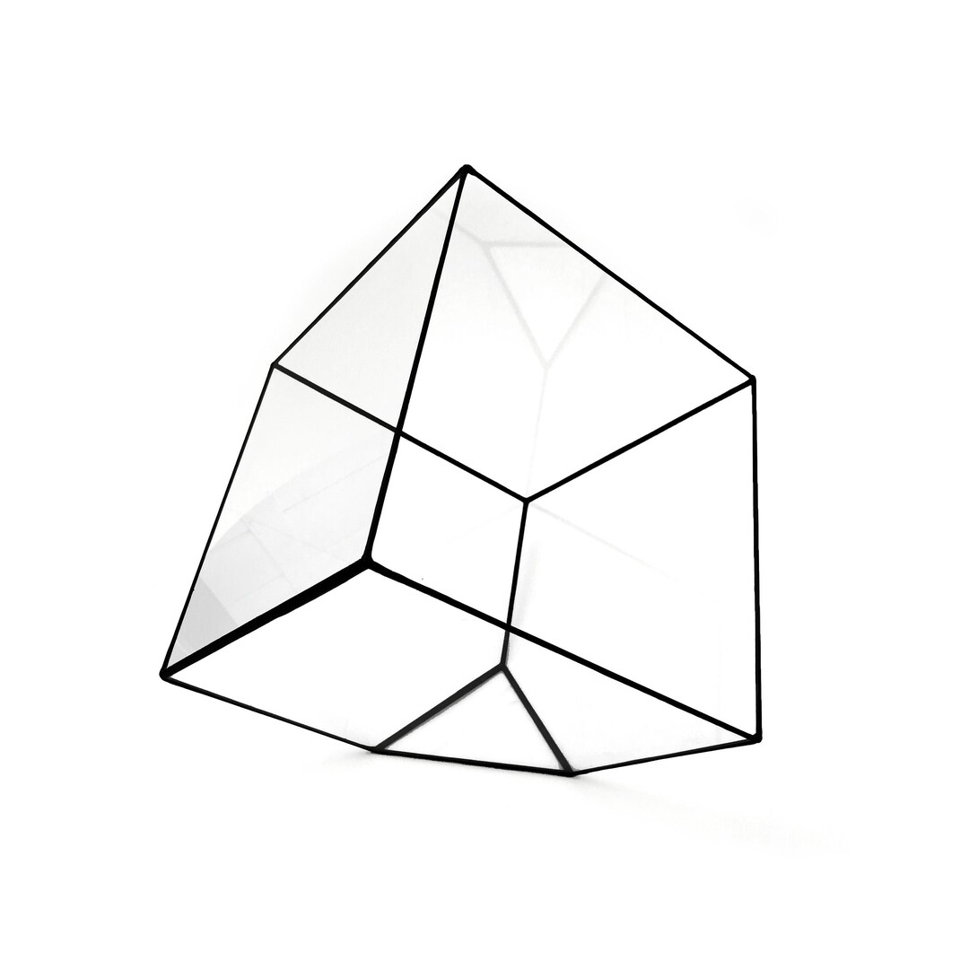 Cube Mega Geometric Glass Terrarium / Handmade Planter / Indoor ...