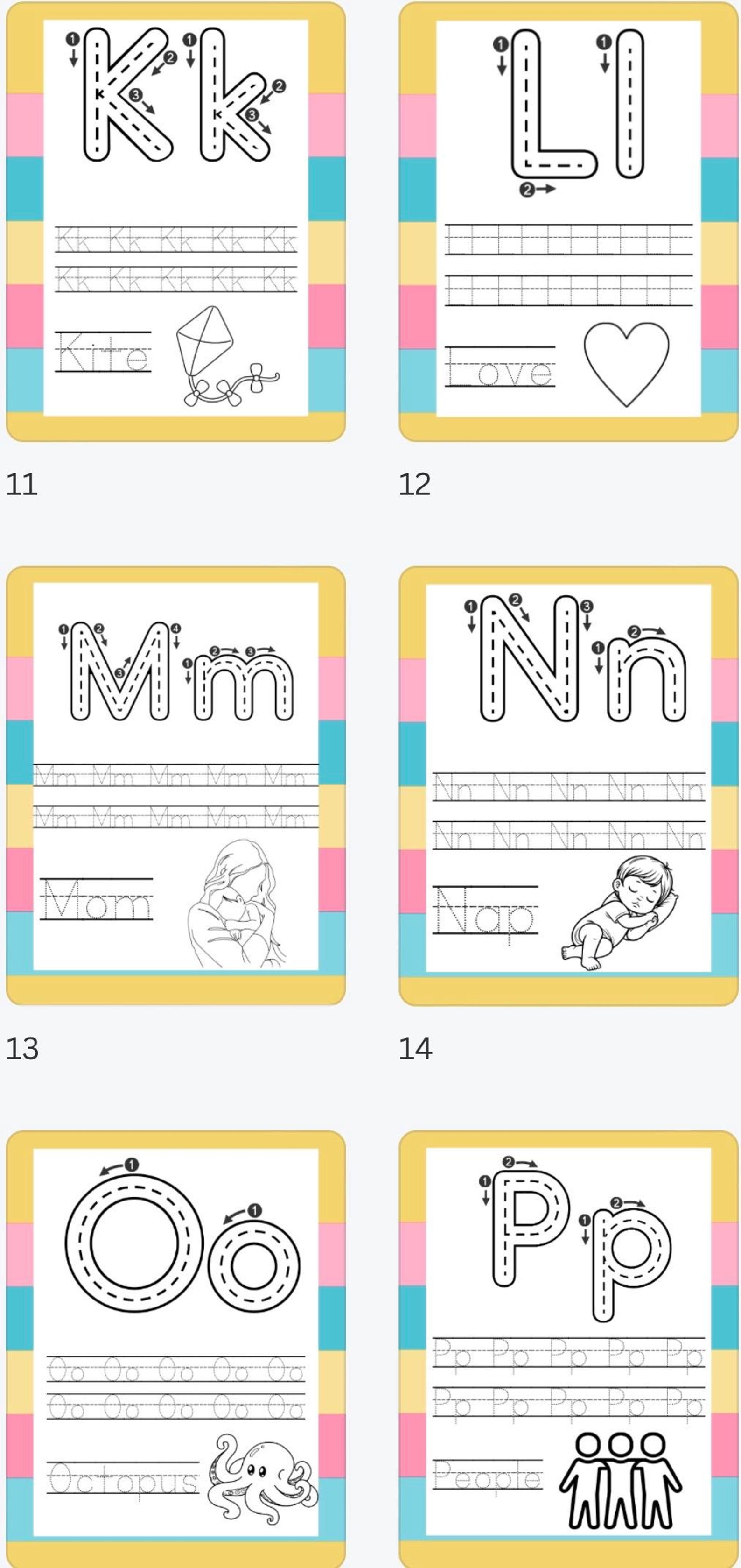 ABC Tracing/coloring Booklet - Etsy