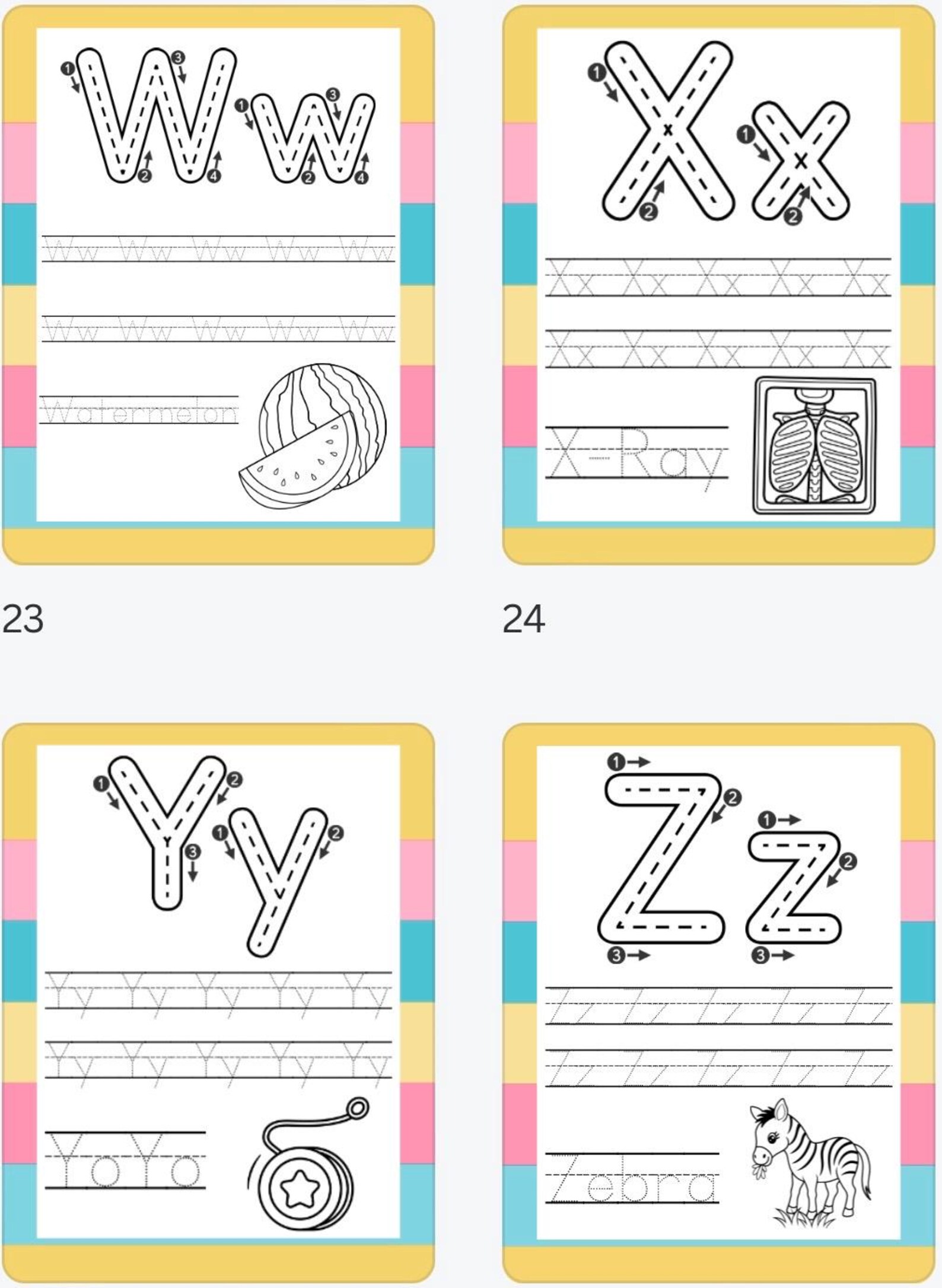 ABC Tracing/coloring Booklet - Etsy