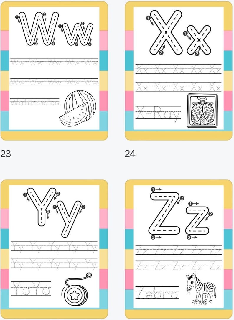 ABC Tracing/coloring Booklet - Etsy