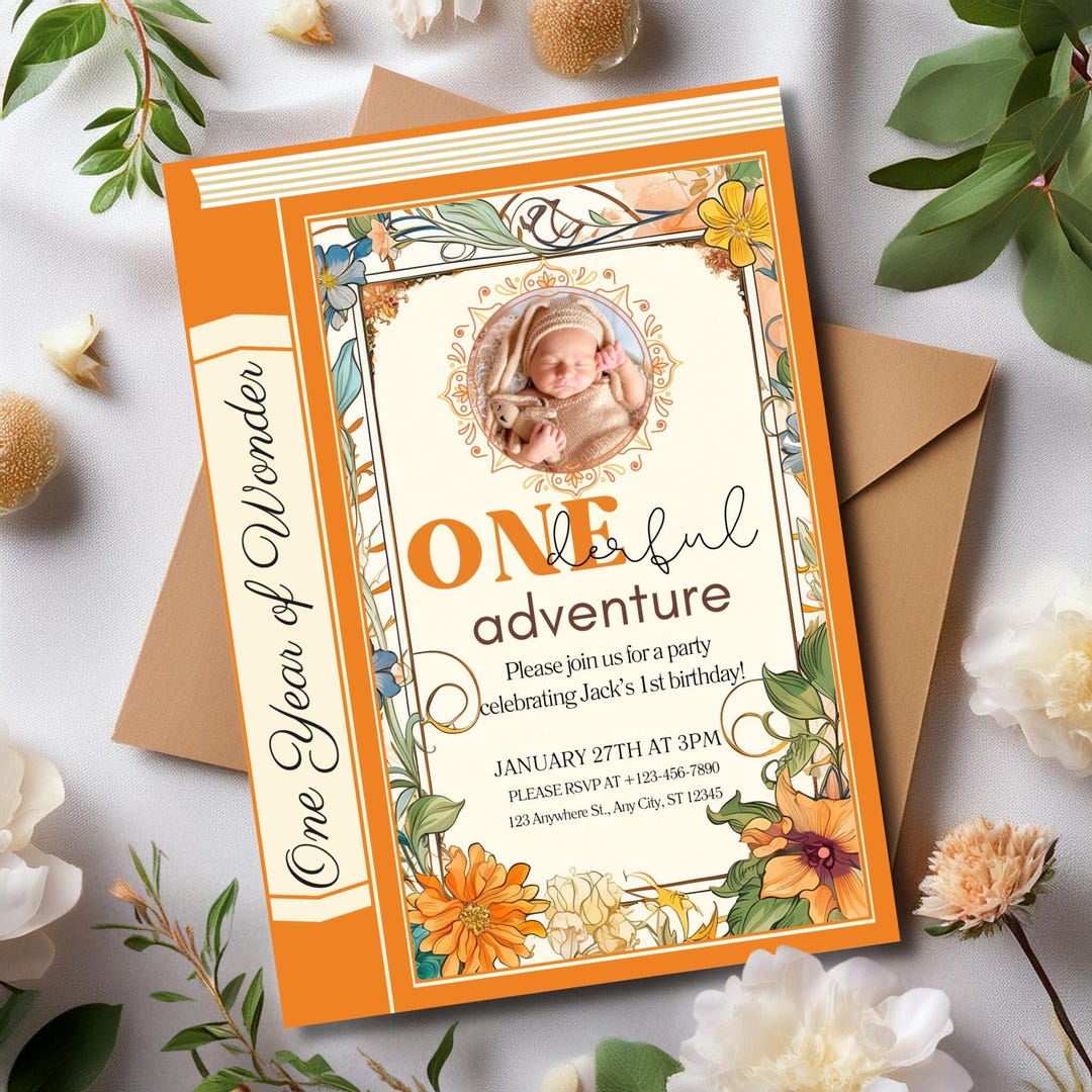 Custom Book Themed Birthday Invite, Book Themed Birthday Fairy Land ...