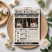 Newspaper Baby Announcement Template, Editable Newborn Newspaper Card ...