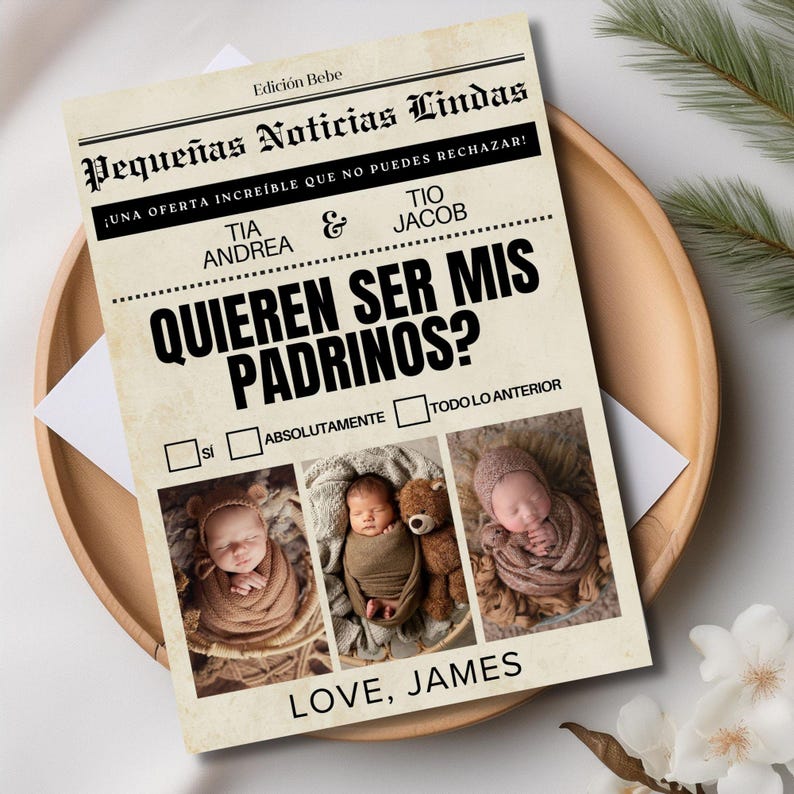 Quieres Ser Mi Padrinos De Bautizo, Quieren Ser Mis Padrinos, Propuesta ...