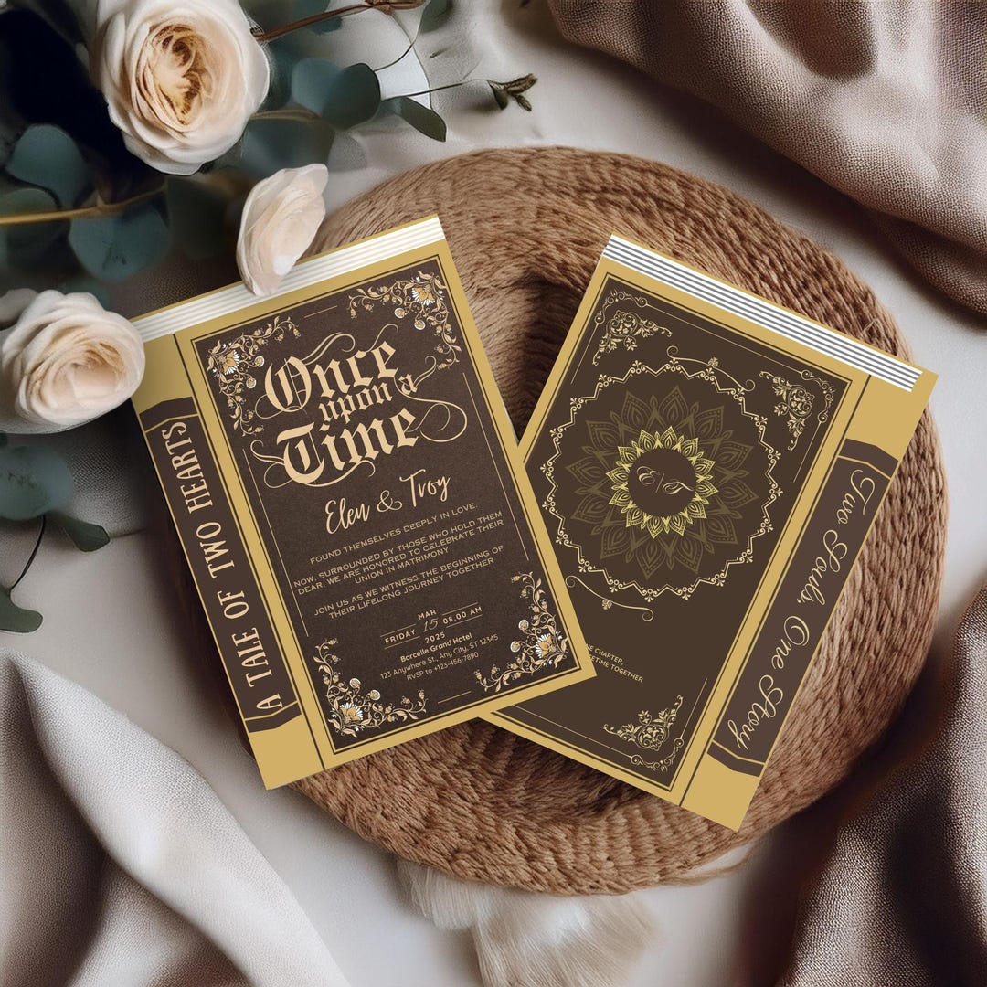 Dreamy Fairytale Wedding Invite, Whimsical Once Upon a Time Invitation ...