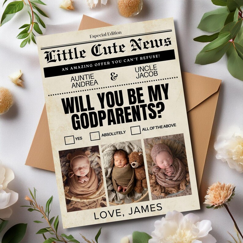 Godmother Proposal, Godparent Proposal, Godparents Proposal, Asking ...