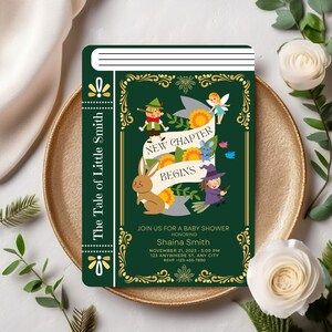 Fantasy Character Book Baby Shower Invitation, A New Chapter Begins ...