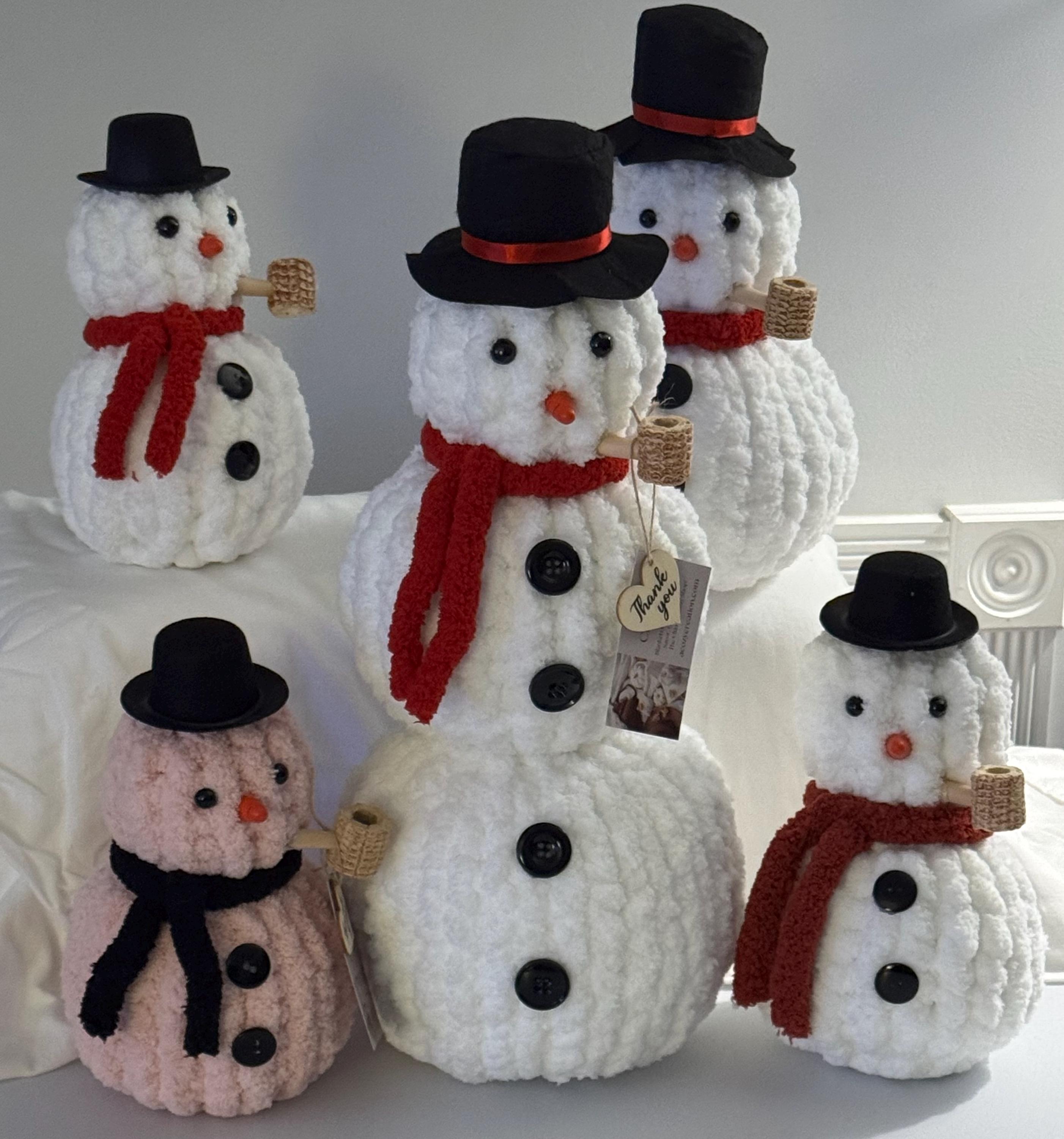 Handwoven Chenille Snowmen - Etsy