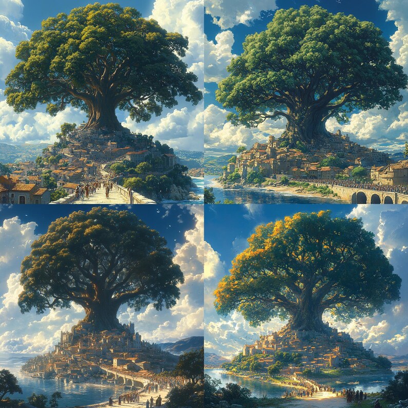 24 Enchanting Tree of Life Fantasy Clipart, Magical Tree Digital Art ...