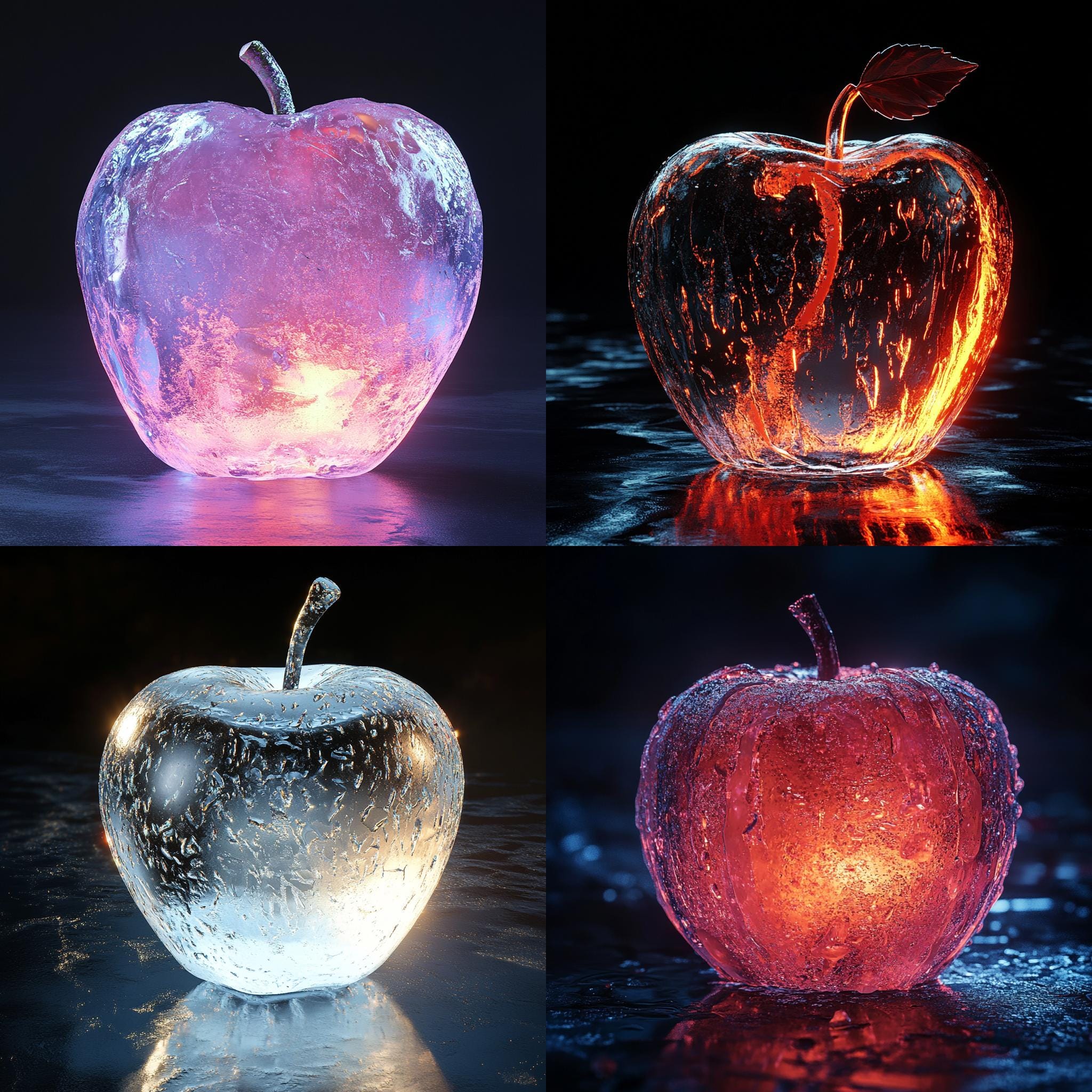 24 Frozen Apple Clipart, Ice Encased Apple Illustration, Digital ...