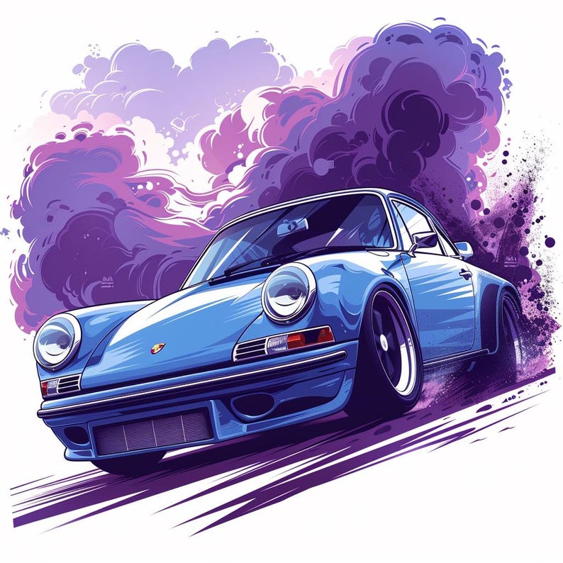 24 Vintage Car Racing Clipart, Retro Vehicle Illustration, Digital ...