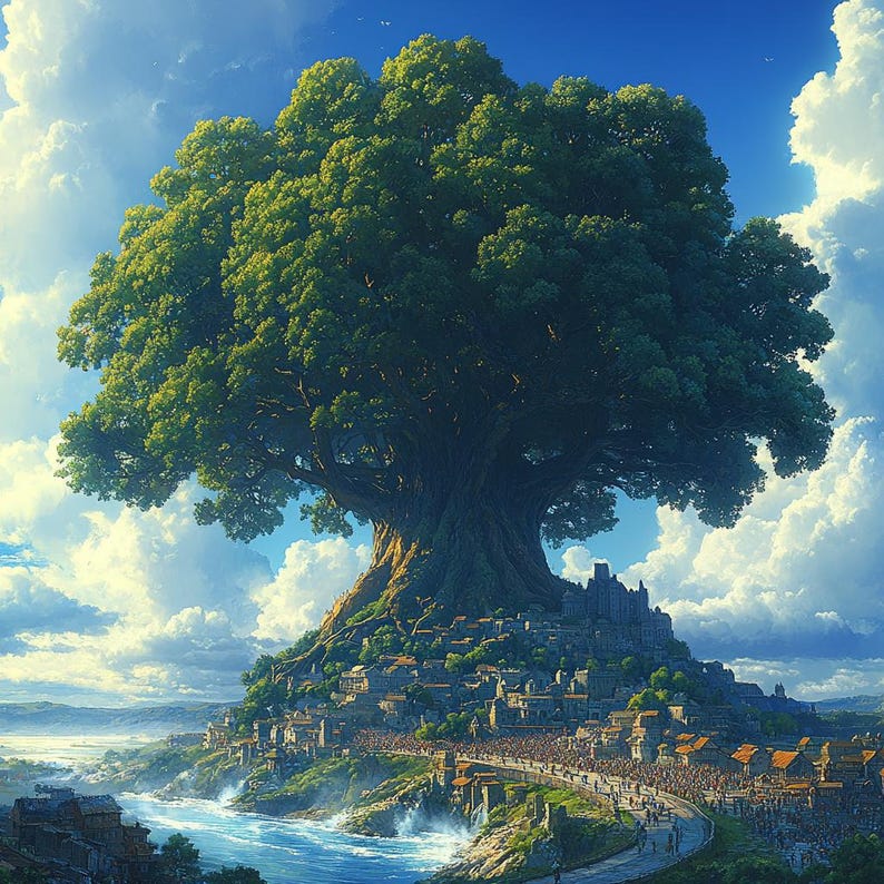 24 Enchanting Tree of Life Fantasy Clipart, Magical Tree Digital Art ...