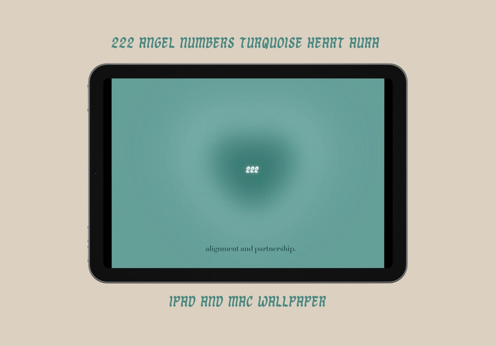 222 Angel Numbers Turquoise Heart Aura Wallpaper for Tablet/desktop ...