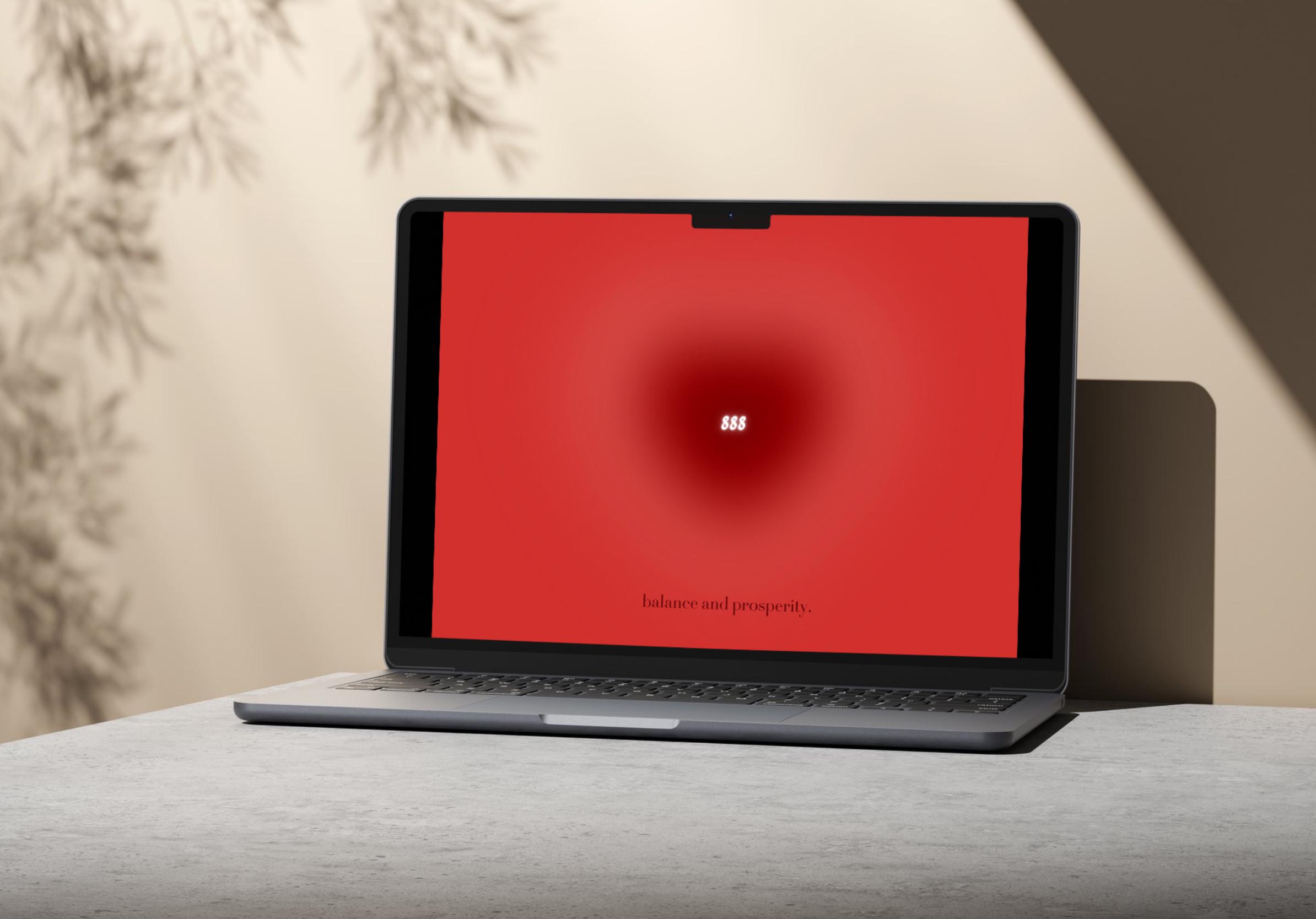 888 Angel Numbers Red Heart Aura Tablet/desktop/ipad/mac Wallpaper - Etsy