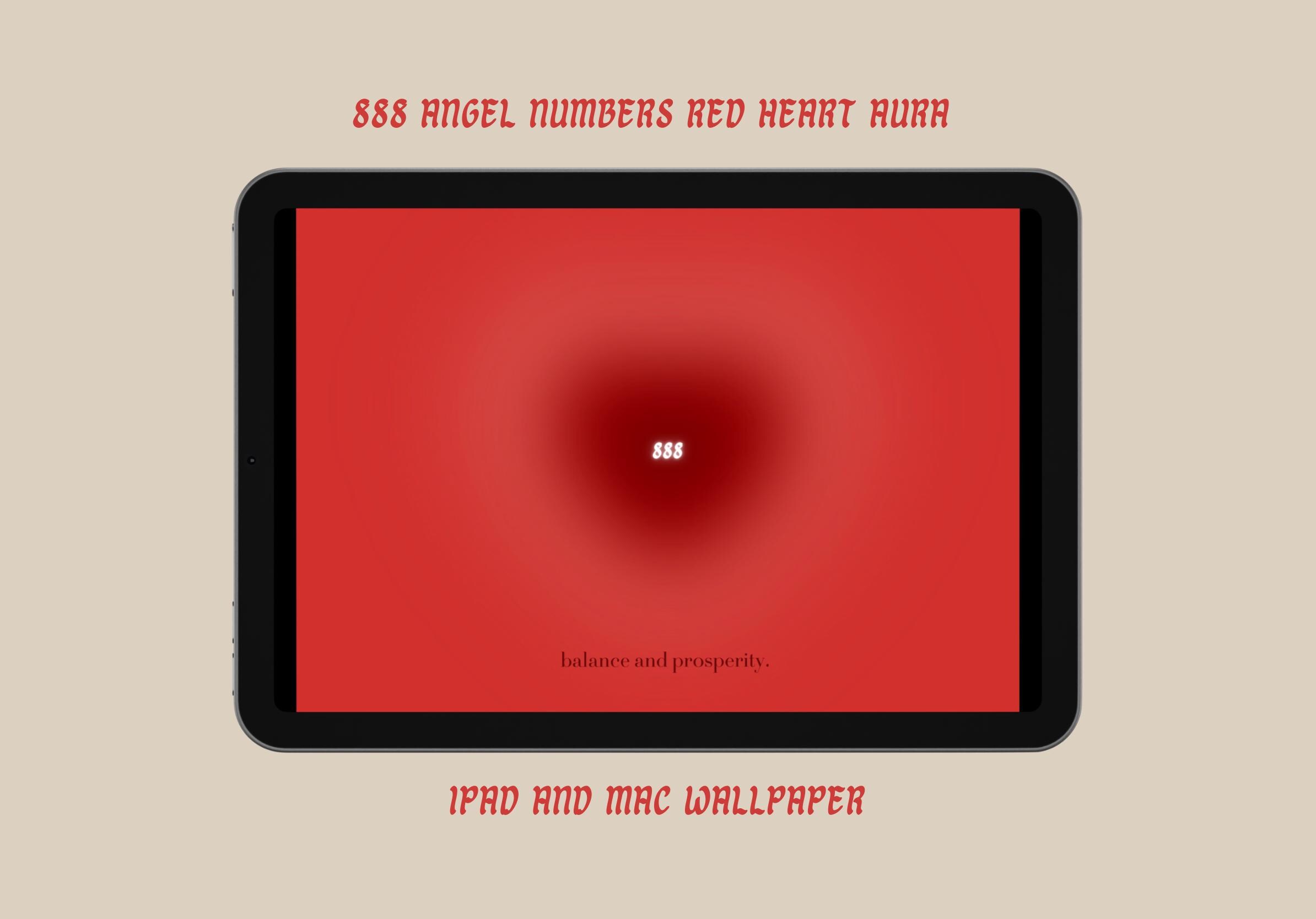 888 Angel Numbers Red Heart Aura Tablet/desktop/ipad/mac Wallpaper - Etsy