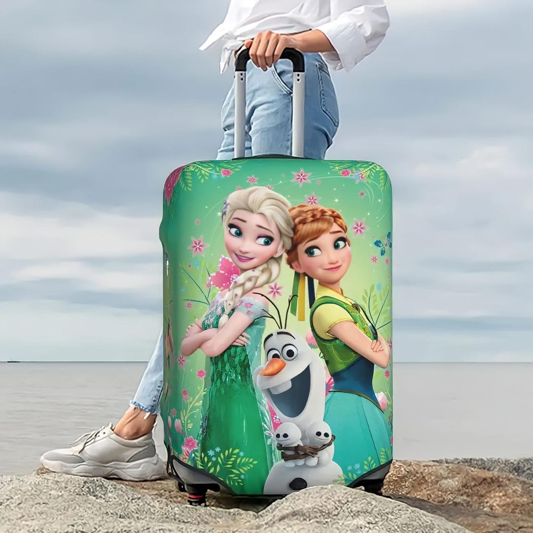 Frozen Elsa & Anna Luggage Cover – Magical Frozen Travel Suitcase Cover ...