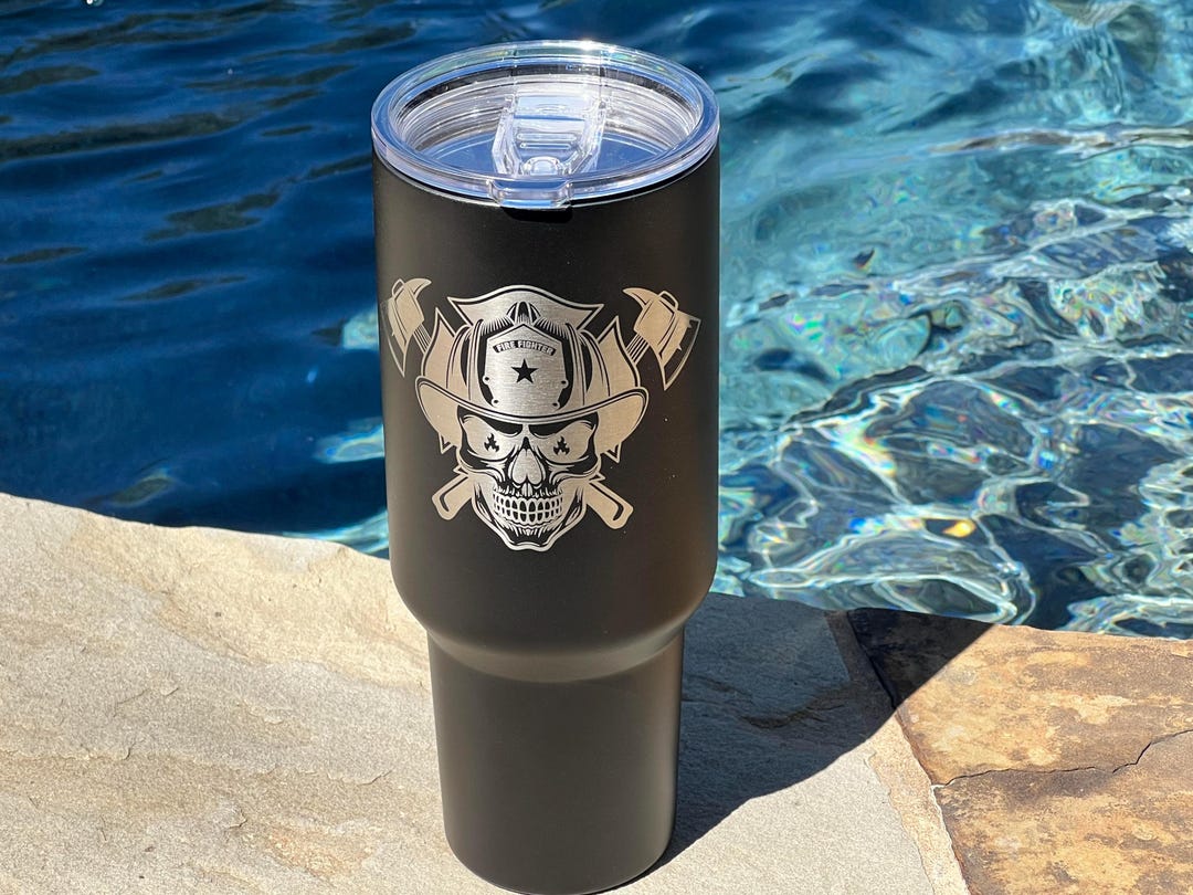Fireman Gift Idea 40 Oz Laser Engraved Tumbler Best Gift for ...