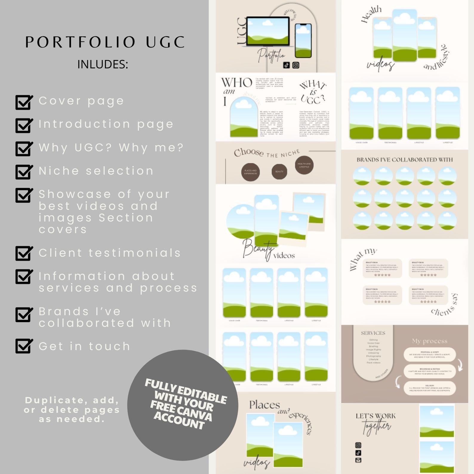 UGC Portfolio Template, Ugc Website, Ugc Template, Ugc Media Kit ...
