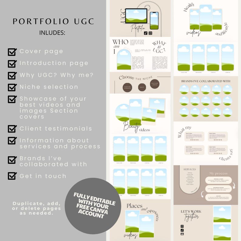 UGC Portfolio Template, Ugc Website, Ugc Template, Ugc Media Kit ...
